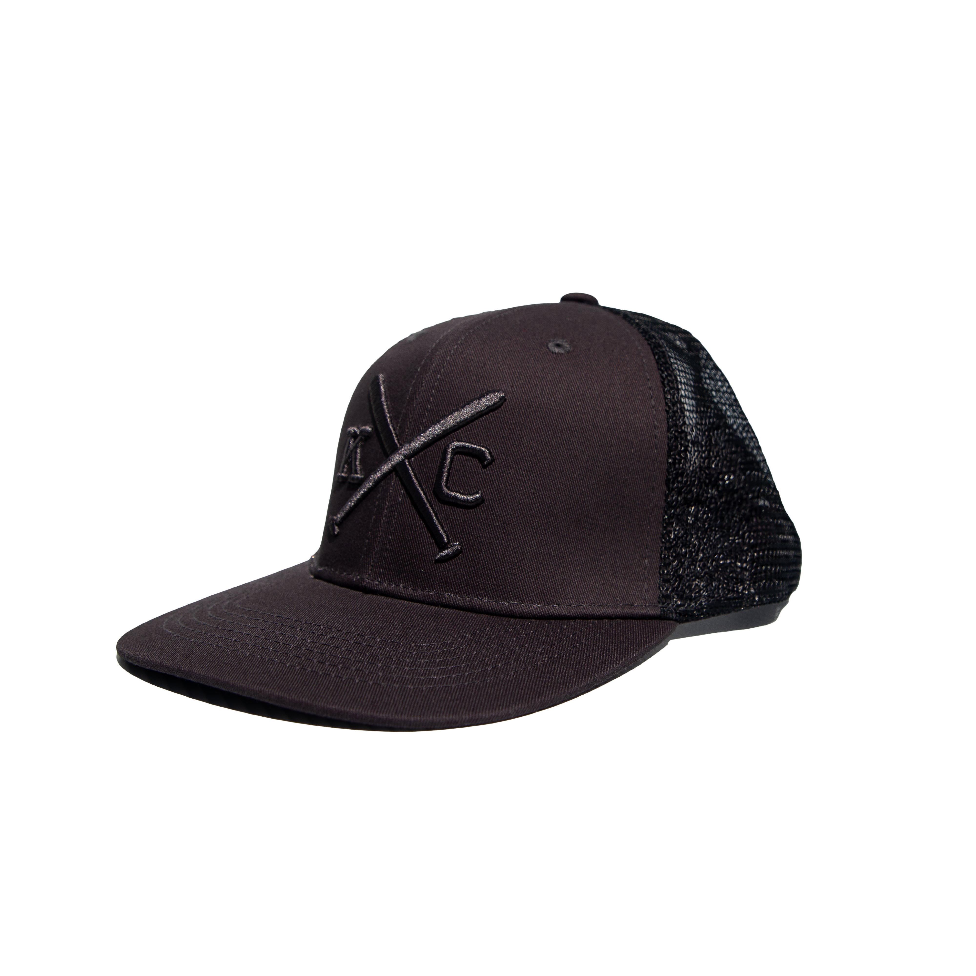 Black on Black Cross Bats Mesh Cap – Kansas City Monarchs Baseball