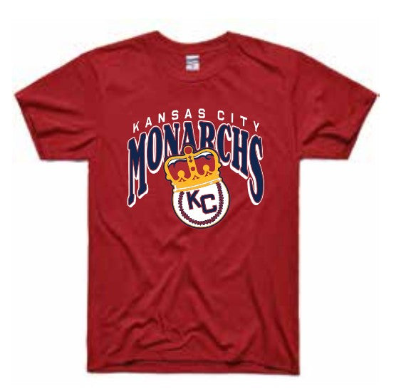 T-Shirt, Red with Crown – Kansas City Monarchs Baseball