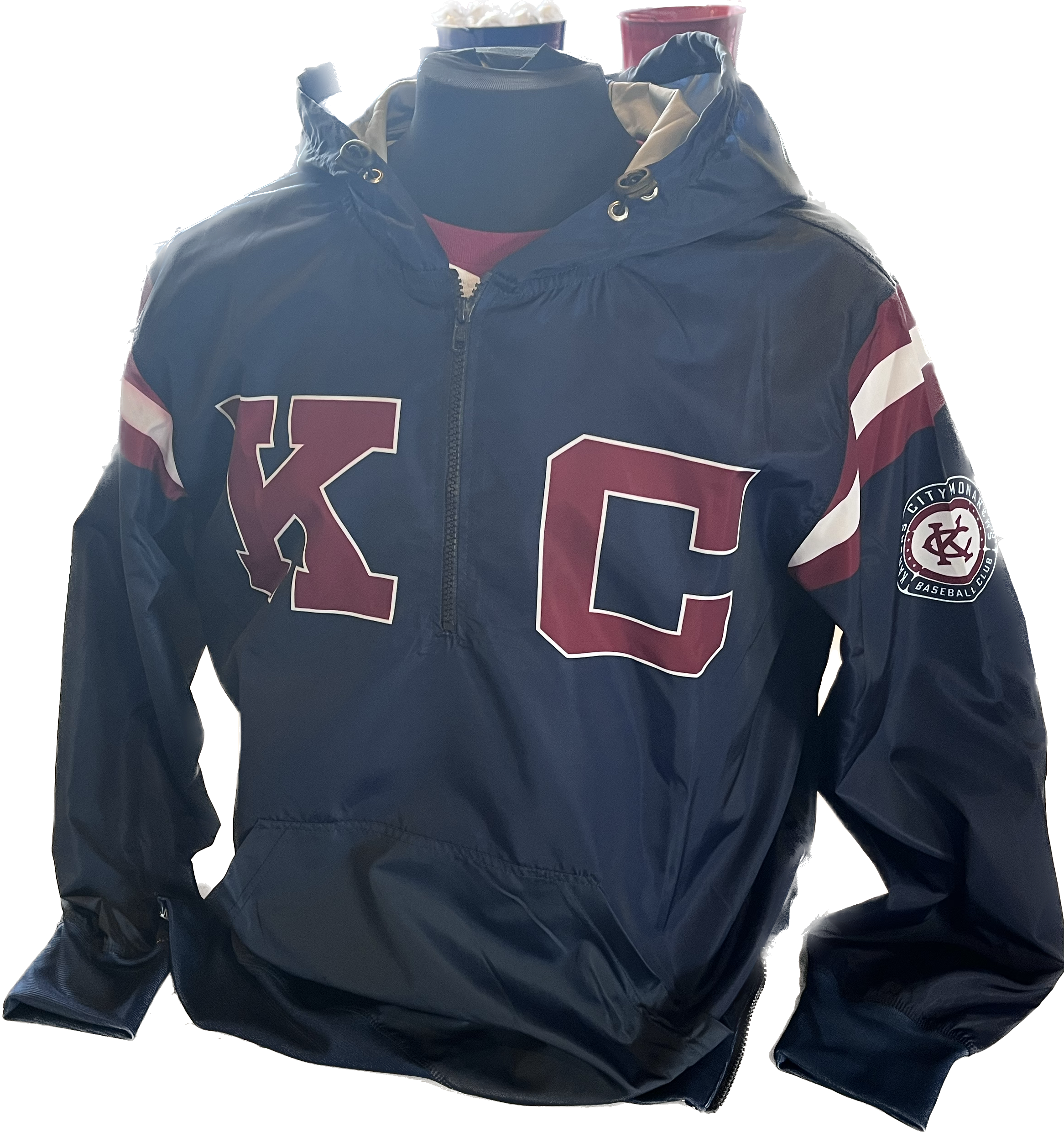Navy/Red Windbreaker – Kansas City Monarchs Baseball