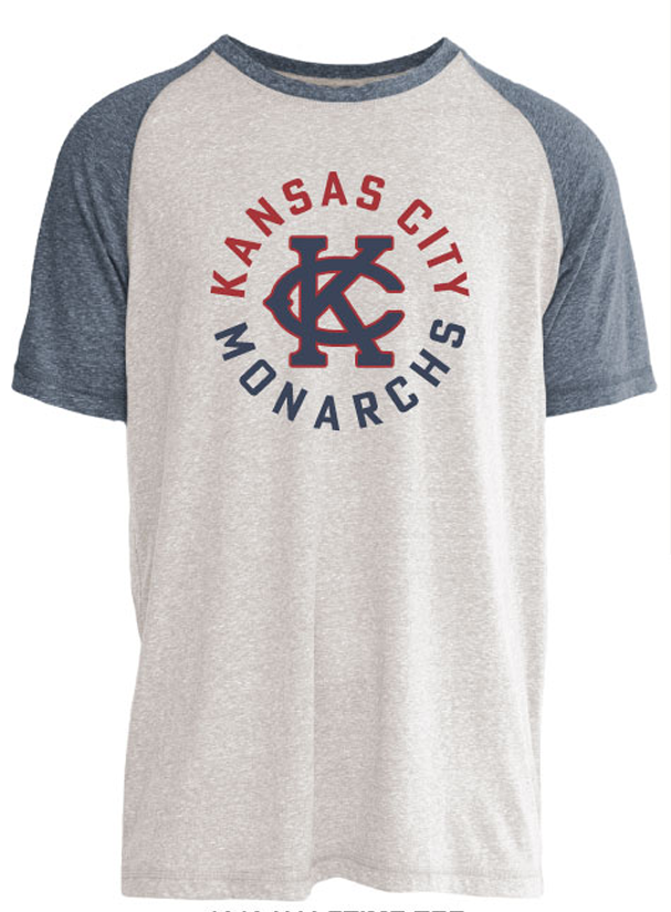 T-Shirt, SS Raglan Interlocking KC – Kansas City Monarchs Baseball