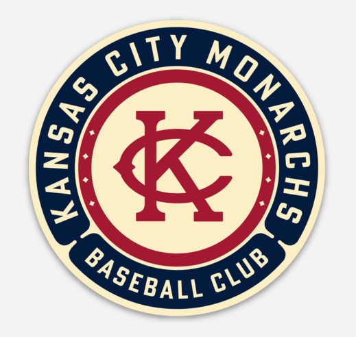 KC Monarchs Badge, Sticker – Kansas City Monarchs Baseball